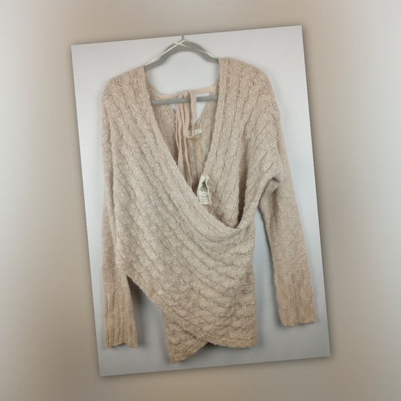 easel | Sweaters | Nwt Easel Medium Cable Knit Wrap Sweater | Poshmark